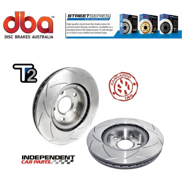 DBA T2 REAR SLOTTED ROTORS SUIT HOLDEN VE & VF 2006 on 302mm DBA2027S